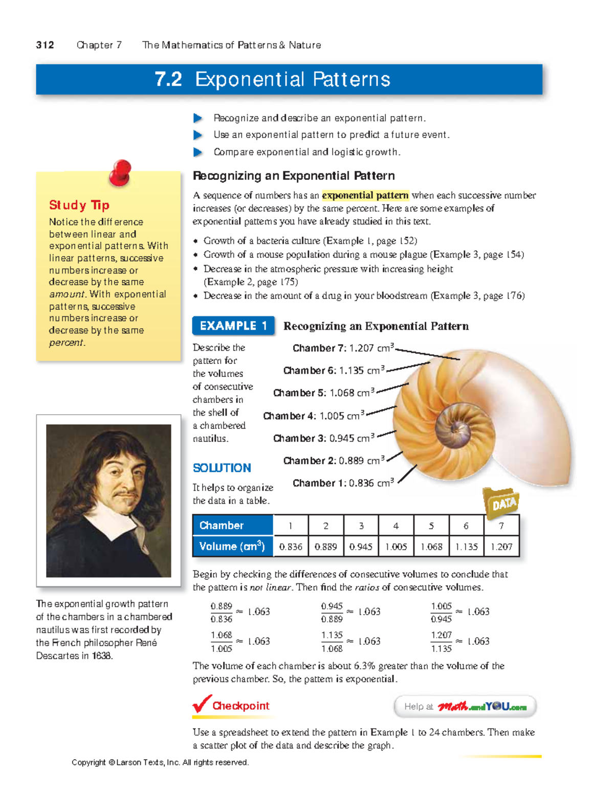 Topic 1b Exponential Modeling - 7 Exponent ial Pat t erns 312 Chapt er ...
