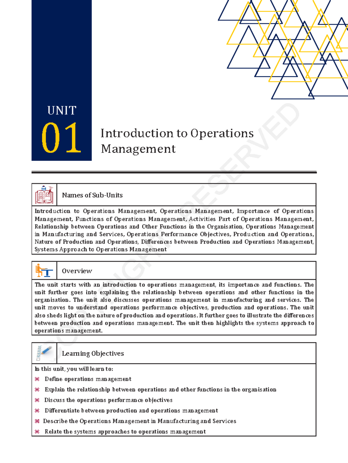 MBA Operations Management 01 - Management Introduction to Operations ...