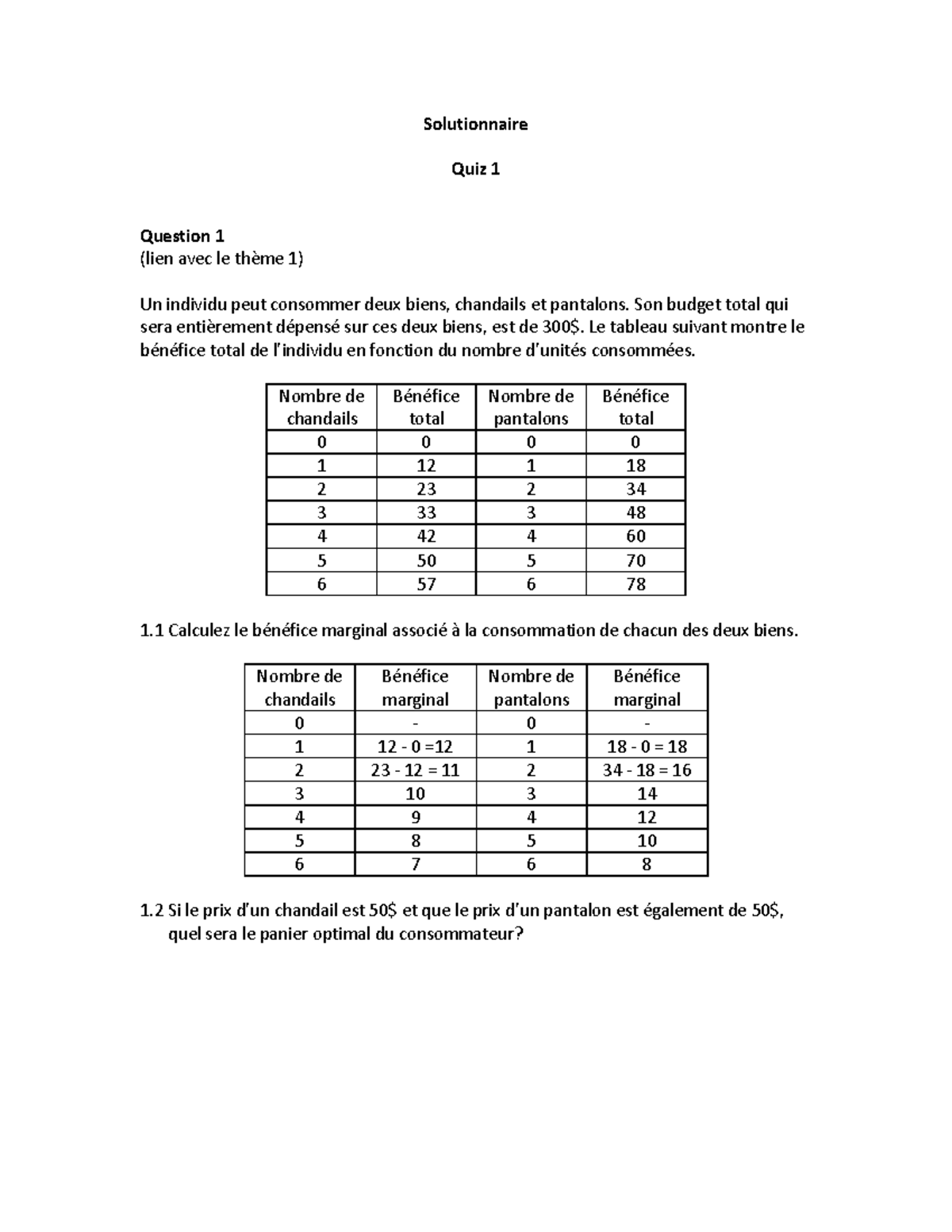 Quiz 1 Solutionnaire Warning Tt Undefined Function 32 Warning Tt Undefined Function 32