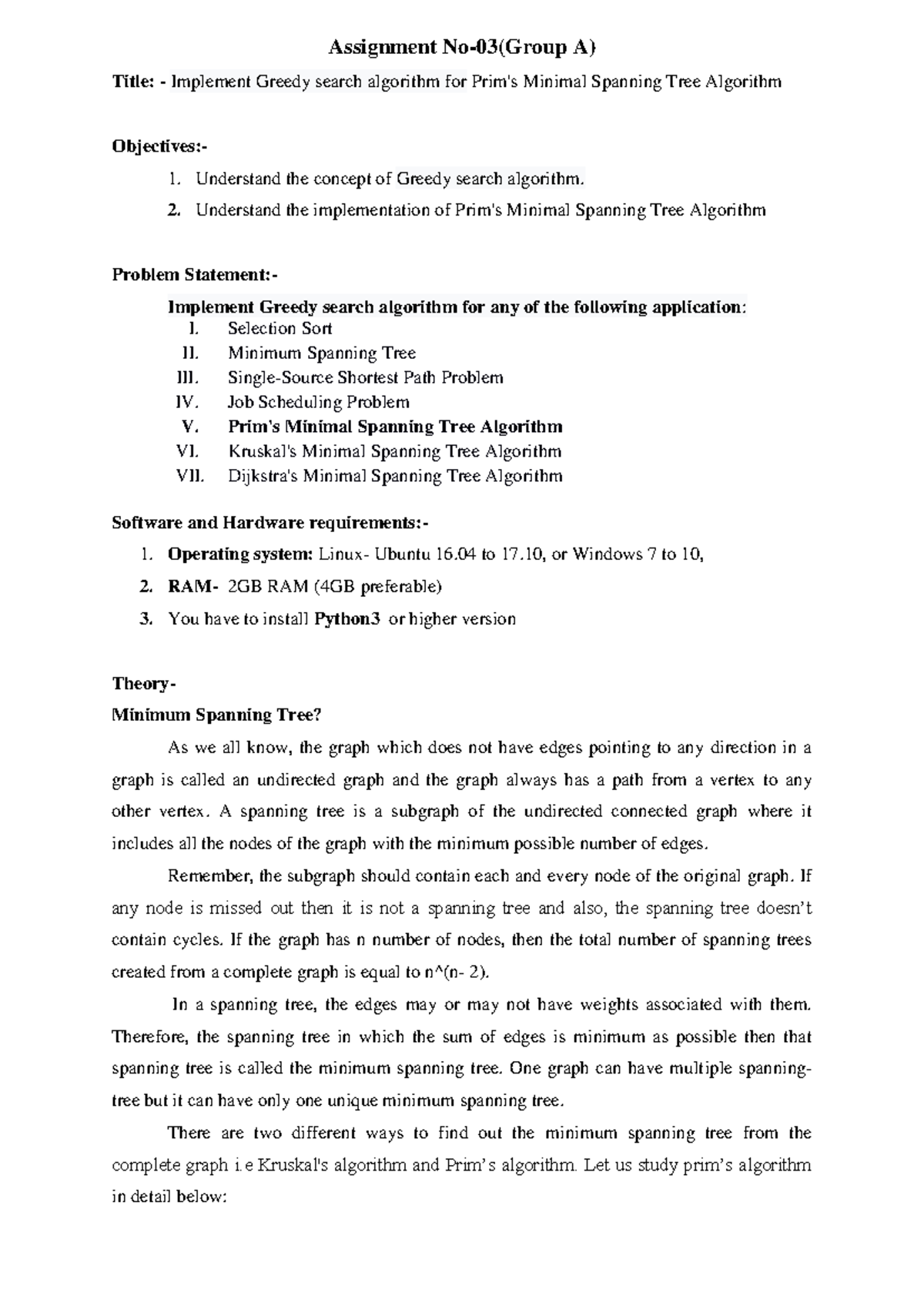 AI Assignment No-3 writeup (1) f8e4ce369116 a37ab329cd3d5686a7df - Assignment No-03(Group A ...