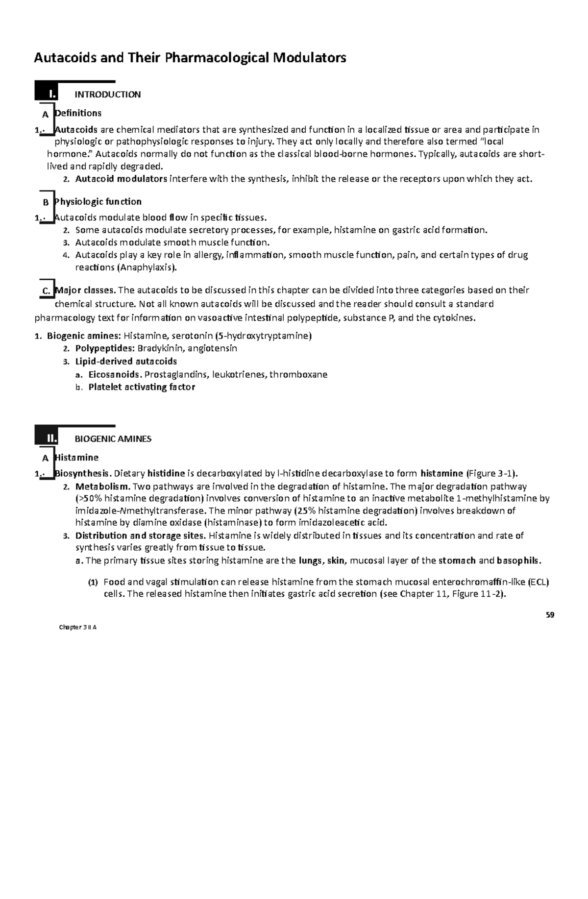 Autacoids and Their Pharmacological Modulators - INTRODUCTION ...