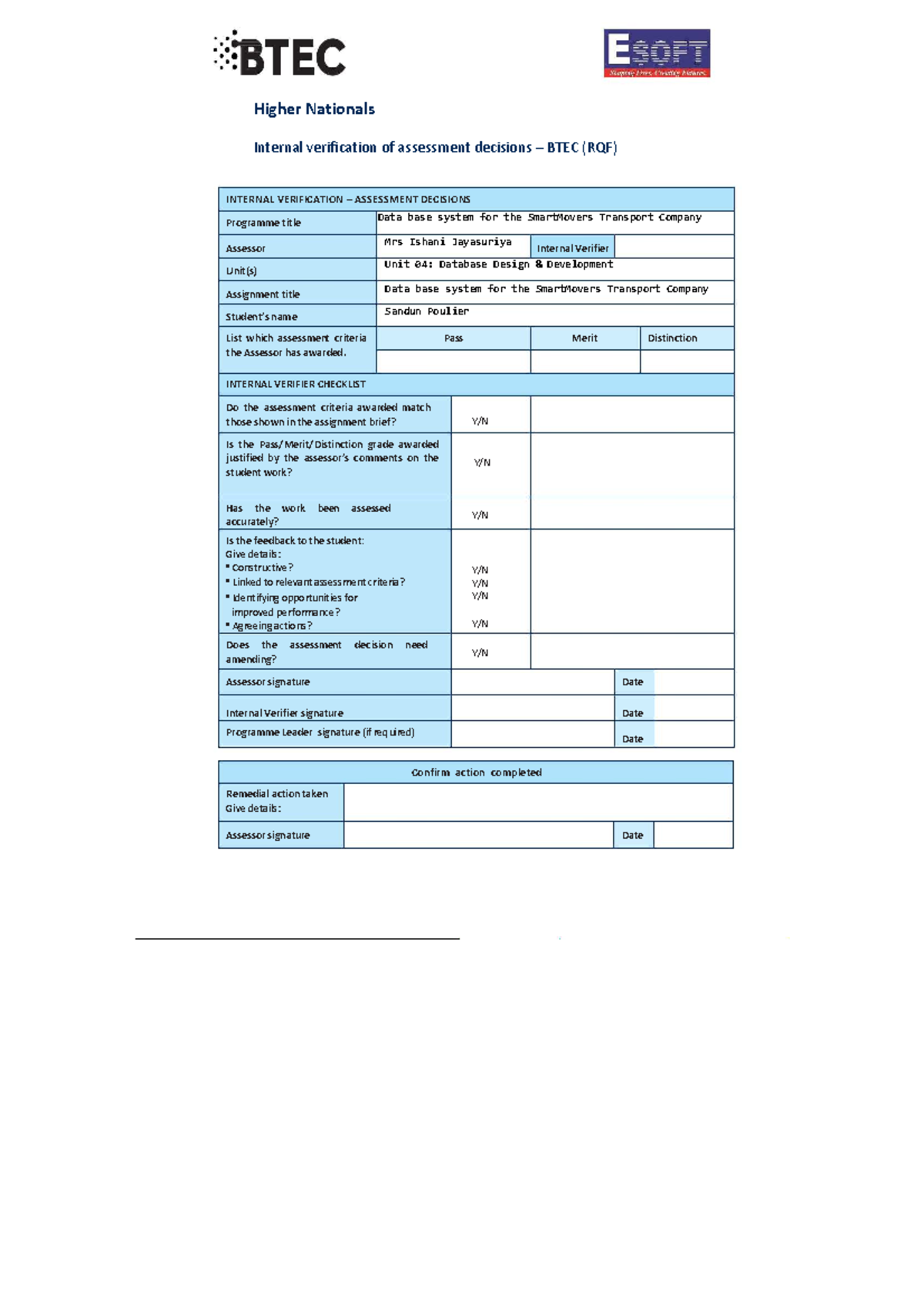 Downstudocu - HND - Higher Nationals Internal verification of ...