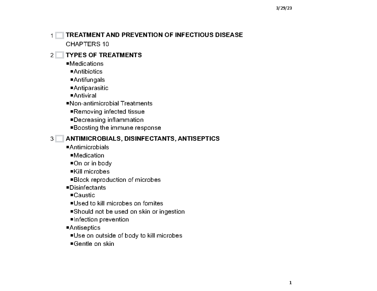Lec10-Treatment - lecture 10 - 3/29/ 1 TREATMENT AND PREVENTION OF ...