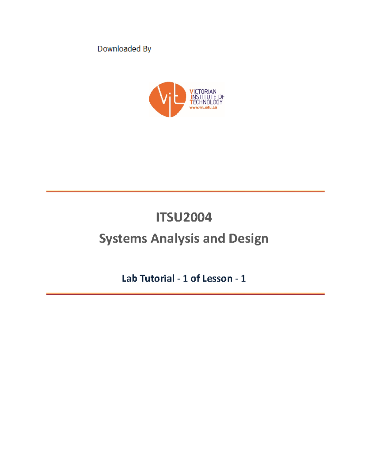Systems Analysis and Design Lab Tutorial - Studocu
