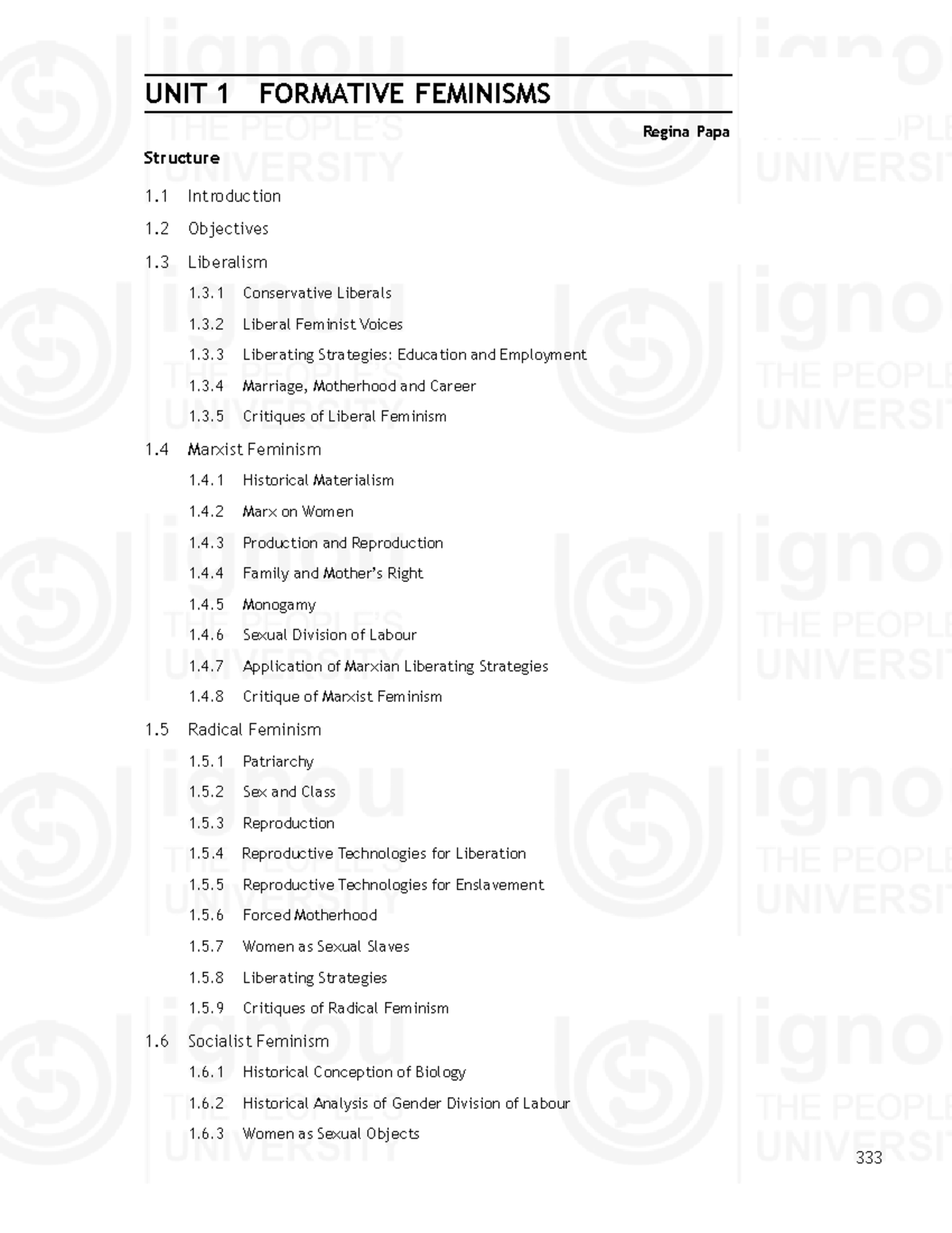 Unit-1 - feminism - Formative Feminisms UNIT 1 FORMATIVE FEMINISMS ...