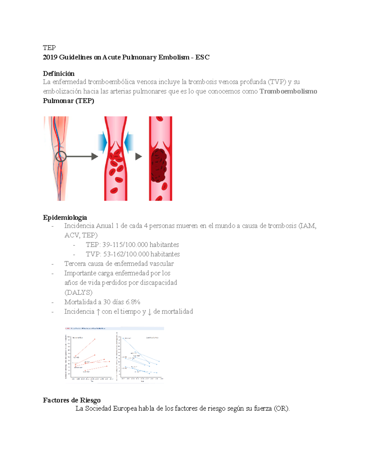 TEP - TEP summary - TEP 2019 Guidelines on Acute Pulmonary Embolism ...