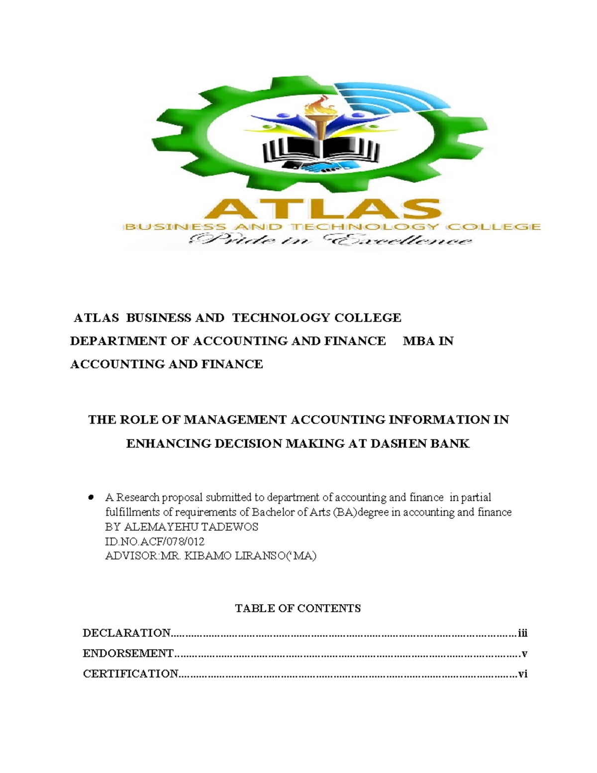 ALEX Research Proposal - ATLAS BUSINESS AND TECHNOLOGY COLLEGE ...