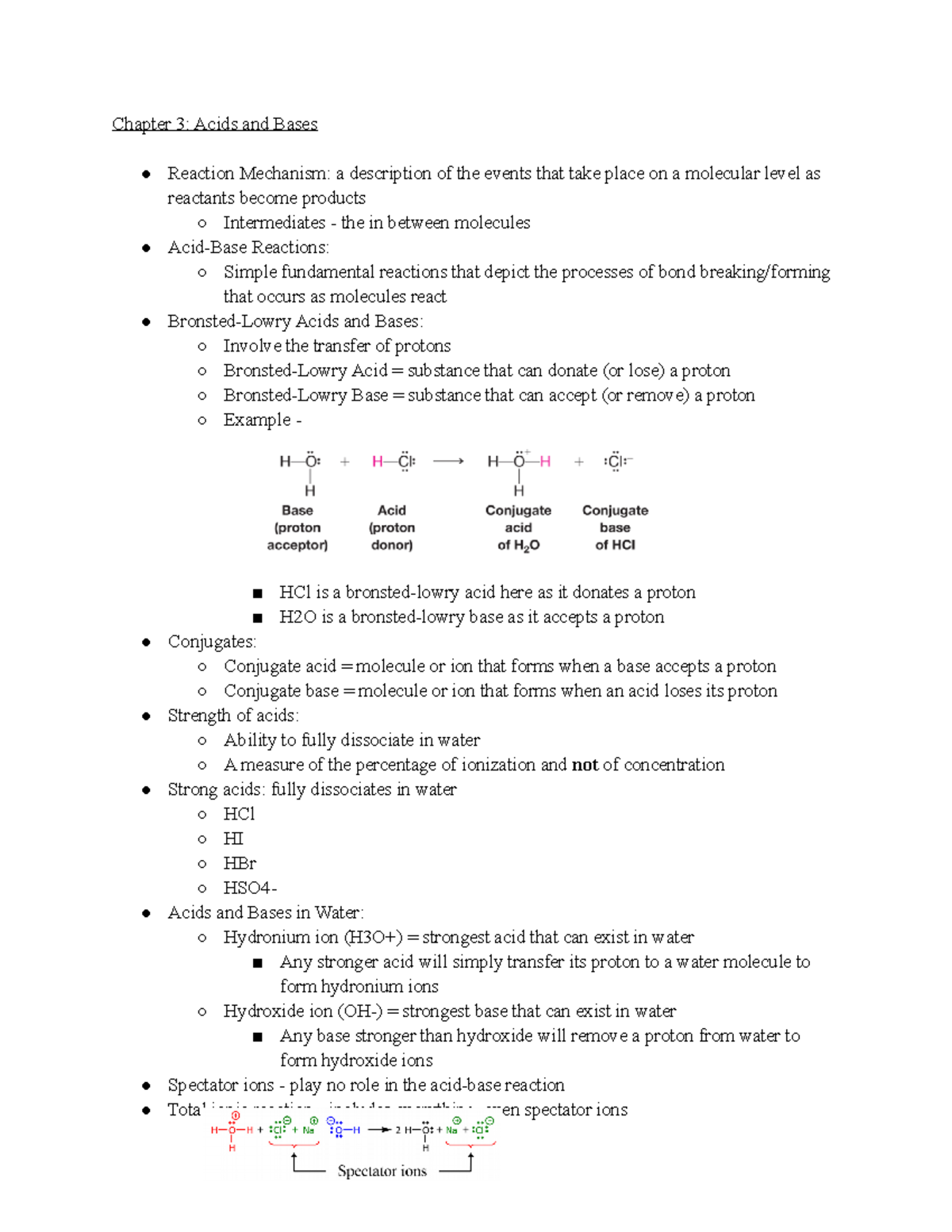 Orgo chem 1: Chapter 3 - Acids and Bases - Chapter 3: Acids and Bases ...