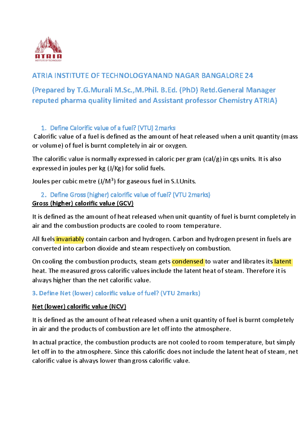 Module-1 VTU question with answer PDF 5 - ATRIA INSTITUTE OF ...