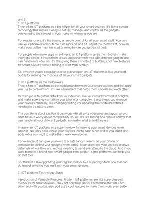 IOT UNIT 2 Handwritten Notes - Internet Of Things - Studocu