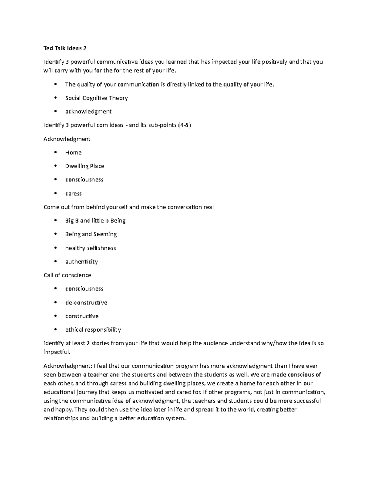 Ted Talk Ideas 2 - The quality of your communication is directly linked ...