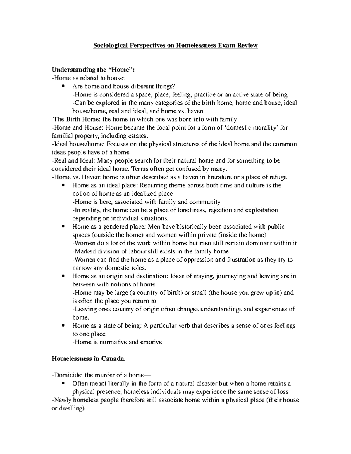 Exam Review 13 April 2016, questions - Sociological Perspectives on ...