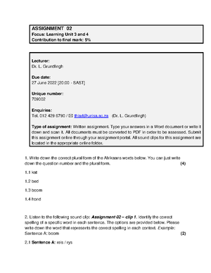 ENG2611 - Assignment 3 - ENGLISH NOTES - DEPARTMENT OF ENGLISH STUDIES ...