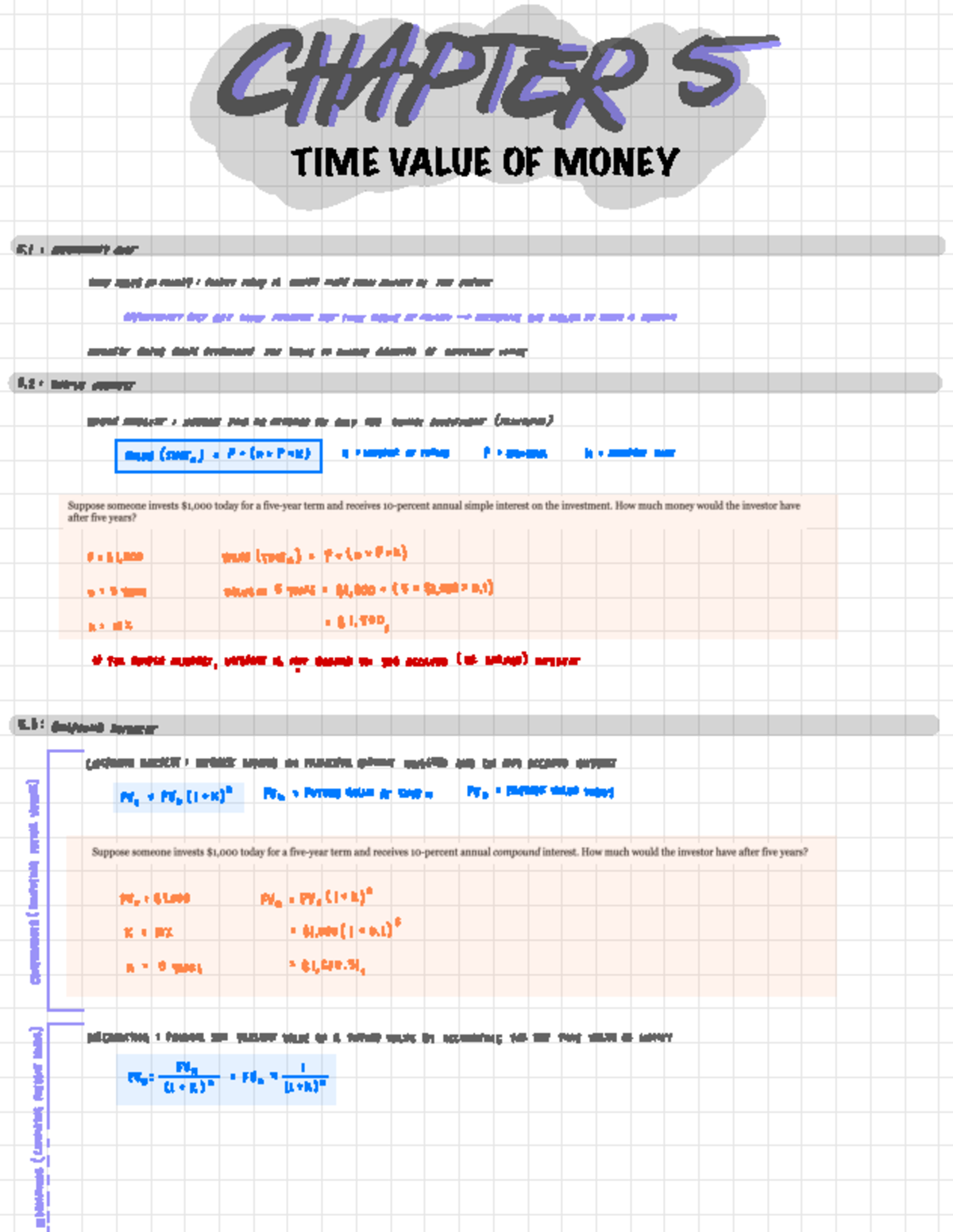 Chapter 5 - Time Value of Money - TIME VALUE OF MONEY CHITTER 5 5. 1 : OPPORTUNITY CUST TIME ...