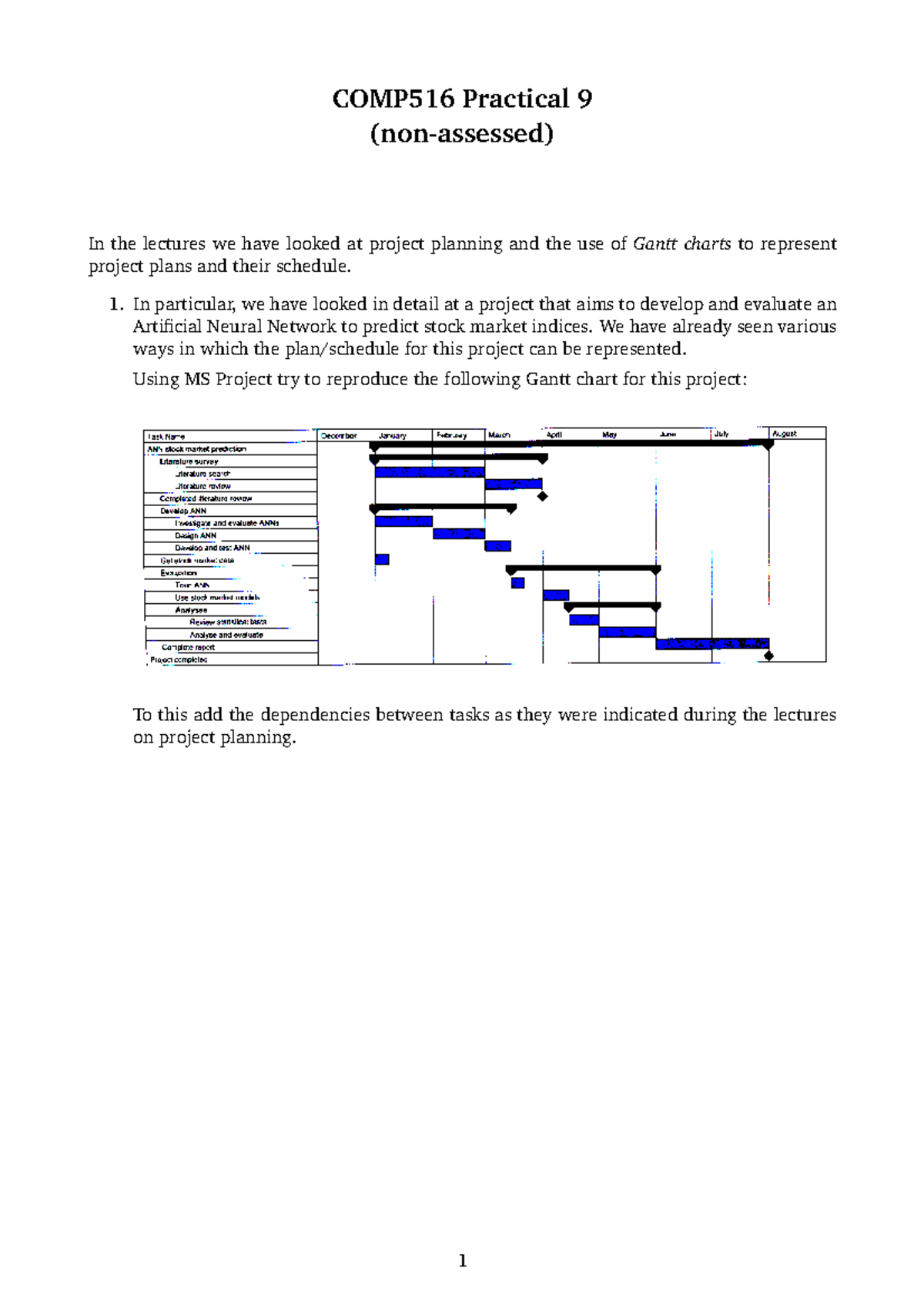 Practical 9 - practice - COMP516 Practical 9 (non-assessed) In the lectures we have looked at ...