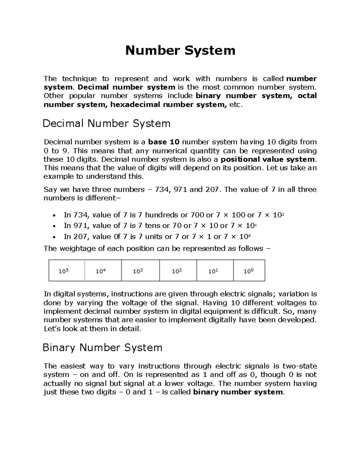 [M4- Guide] Number System -1045560812 - Number System The technique to ...