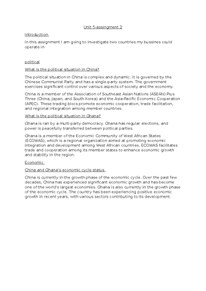 Assignment-unit 22 - assignment 1 unit 22-distinction - Elise crew Unit 22-market research - Studocu