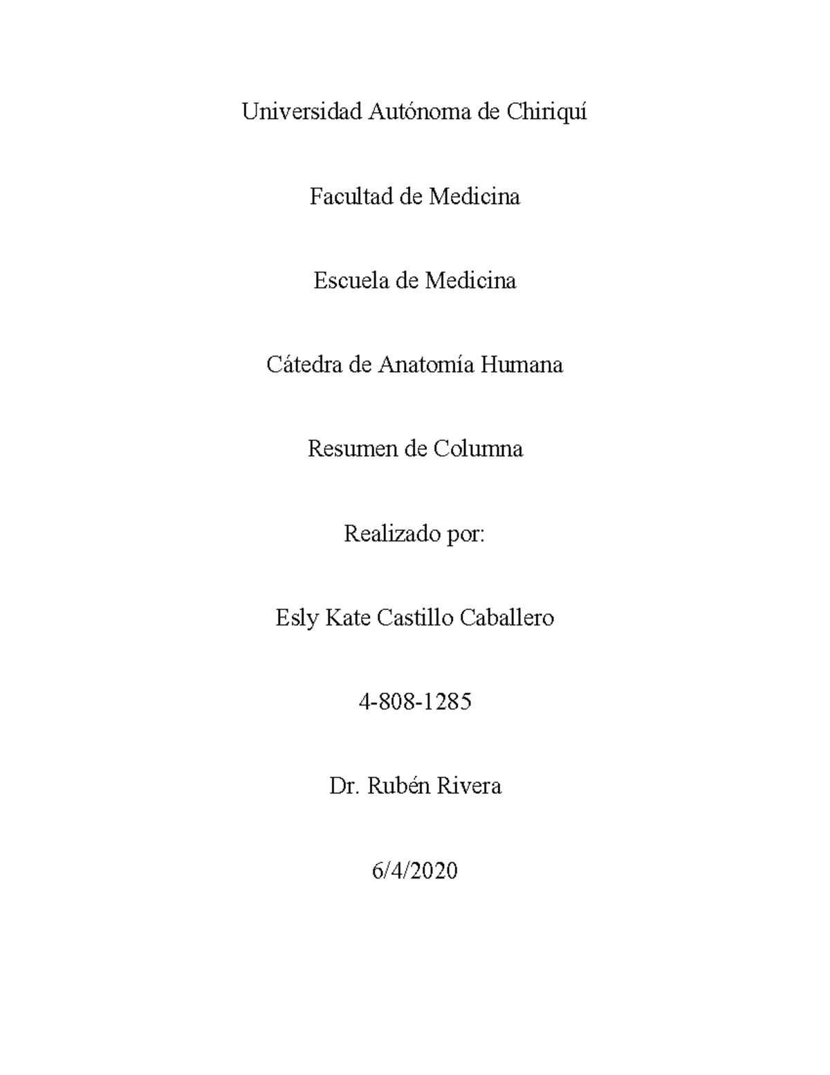 Resumen de Columna - Anatomía con orientación clínica - Warning: TT: undefined function: 32 ...