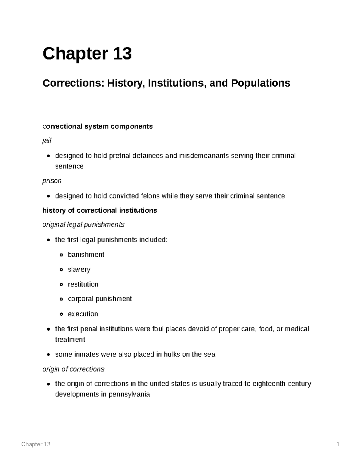 Chapter 13 Powerpoint Notes - Chapter 13 Corrections: History ...