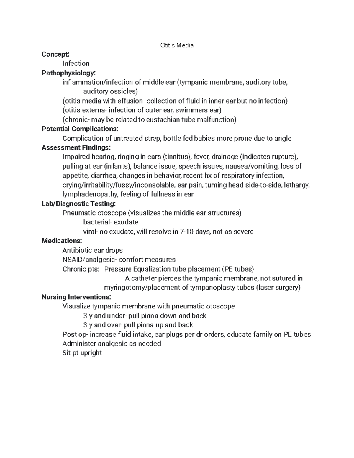 Otitis Media - Otitis Media Concept: Infection Pathophysiology ...