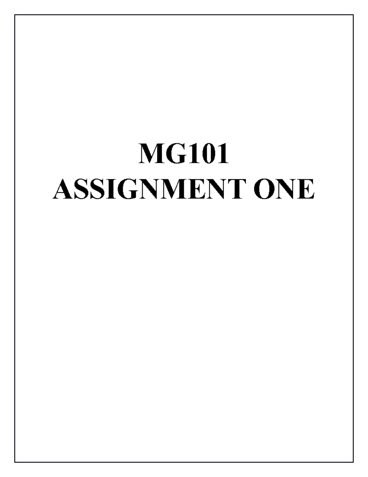 MG101 Assignment ONE OPEN Systems - MG ASSIGNMENT ONE Open systems in ...