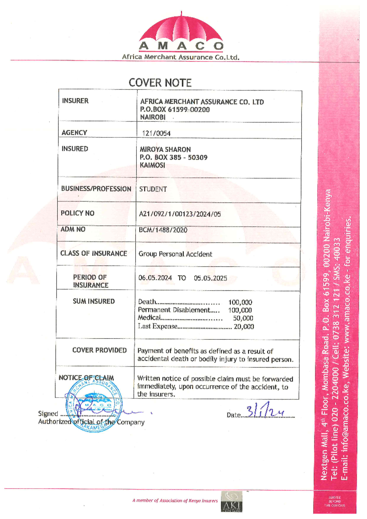 Attachment Insurance-SOBE - Commercial law - Studocu