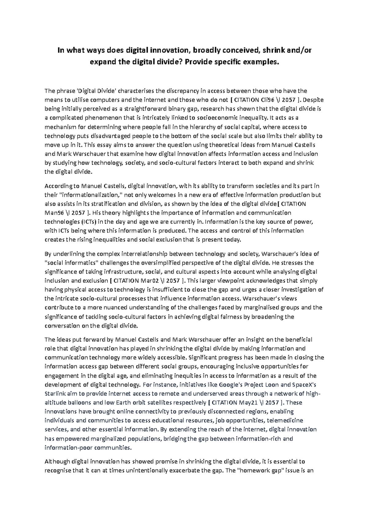 Digital Innovation Essay - In what ways does digital innovation ...