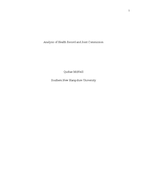 2-3 IHP 310 - week 2 essay - Qushae McNeill IHP- 2-3 Case study ...