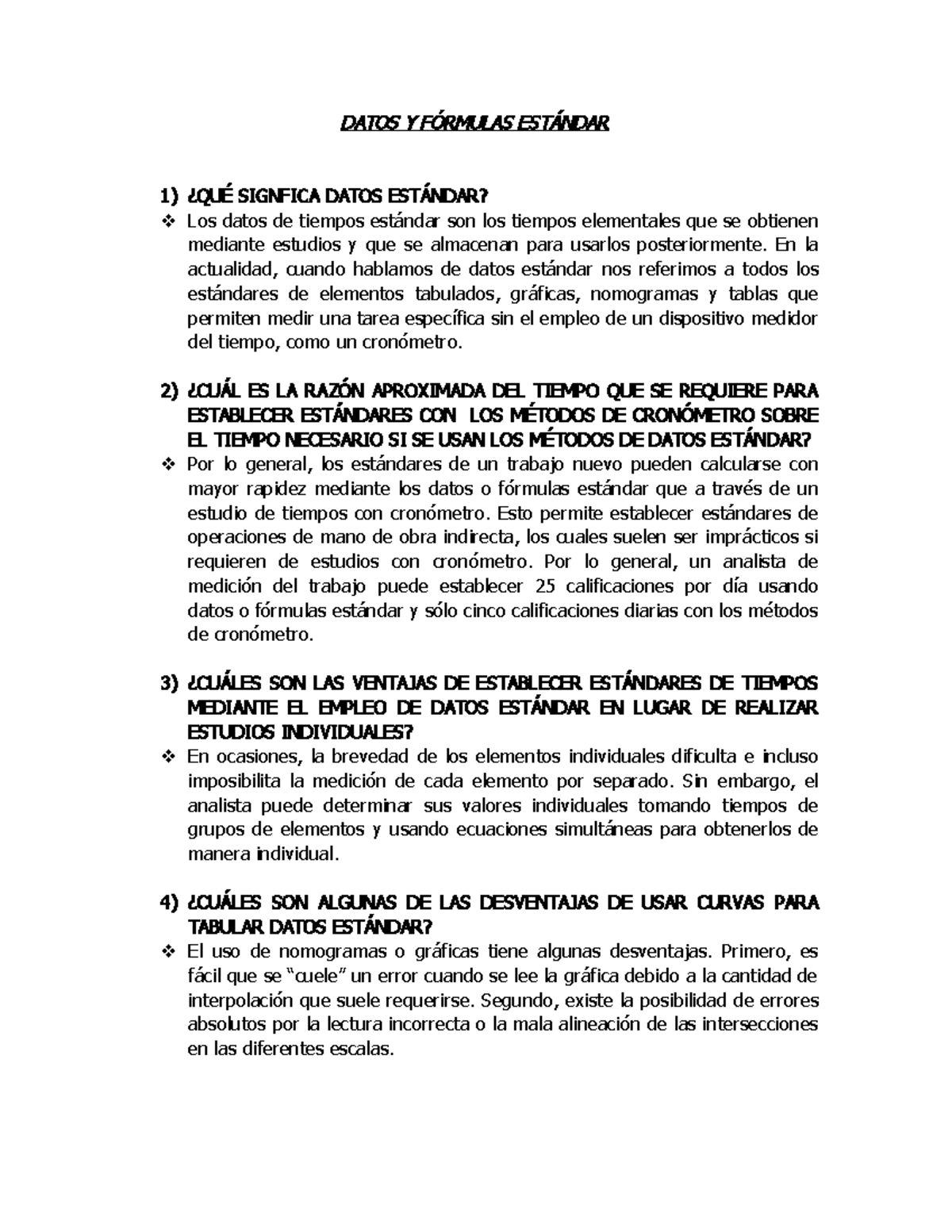 Datos Y Formulas Estandar docx - DATOS Y FÓRMULAS ESTÁNDAR 1 ) ¿QUÉ ...