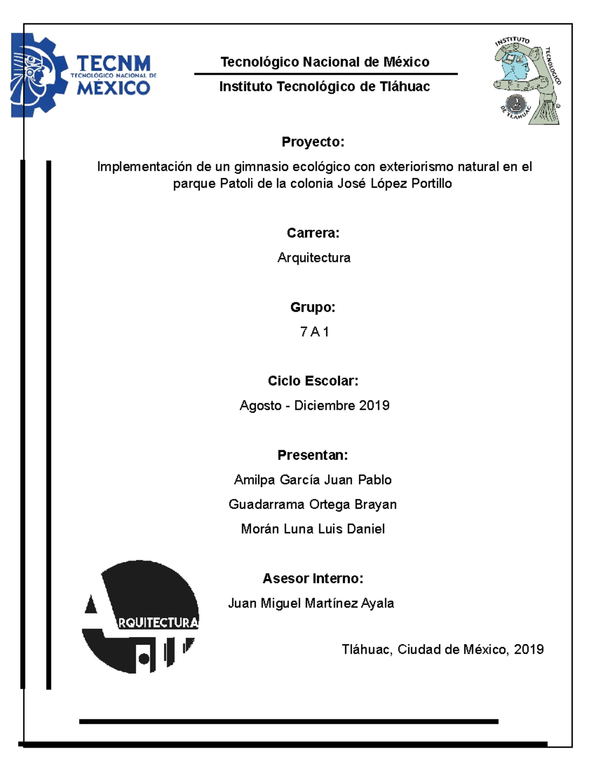 Remodelación DE Patoli - Tecnológico Nacional de México Instituto ...