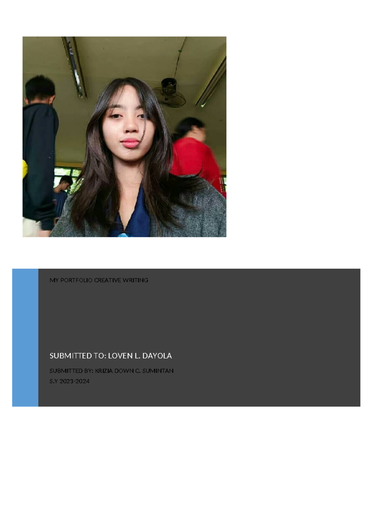 Kulitttttt (Autosaved) - MY PORTFOLIO CREATIVE WRITING SUBMITTED TO ...