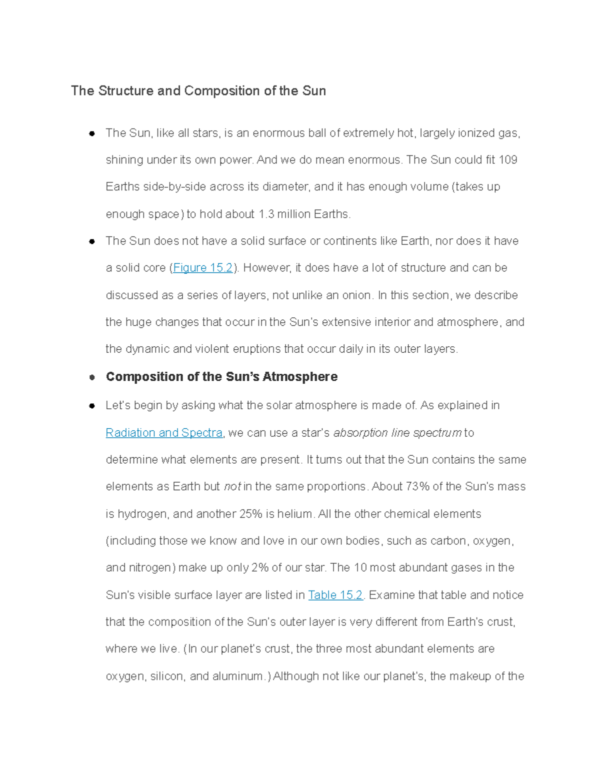 Astro- The Structure and Composition of the Sun - The Structure and ...