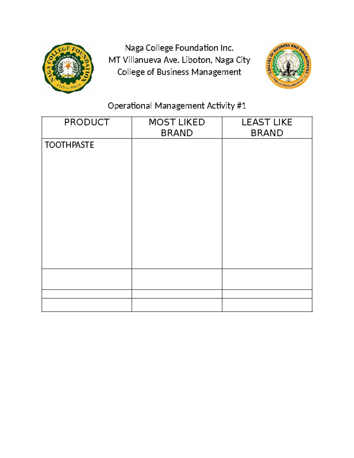 Naga College Foundation Inc - Information Systems - MT Villanueva Ave ...