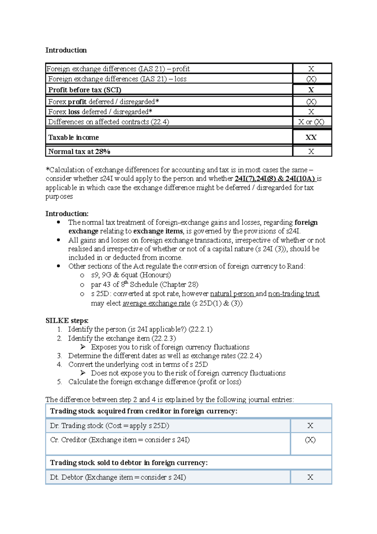 Chapter 22- Exchange differences - Introduction Foreign exchange ...