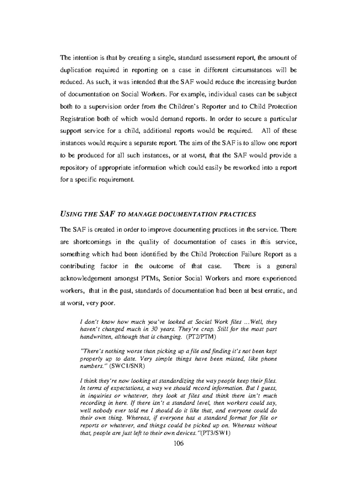 Doing, Describing 36 - 106 The intention is that by creating a single ...