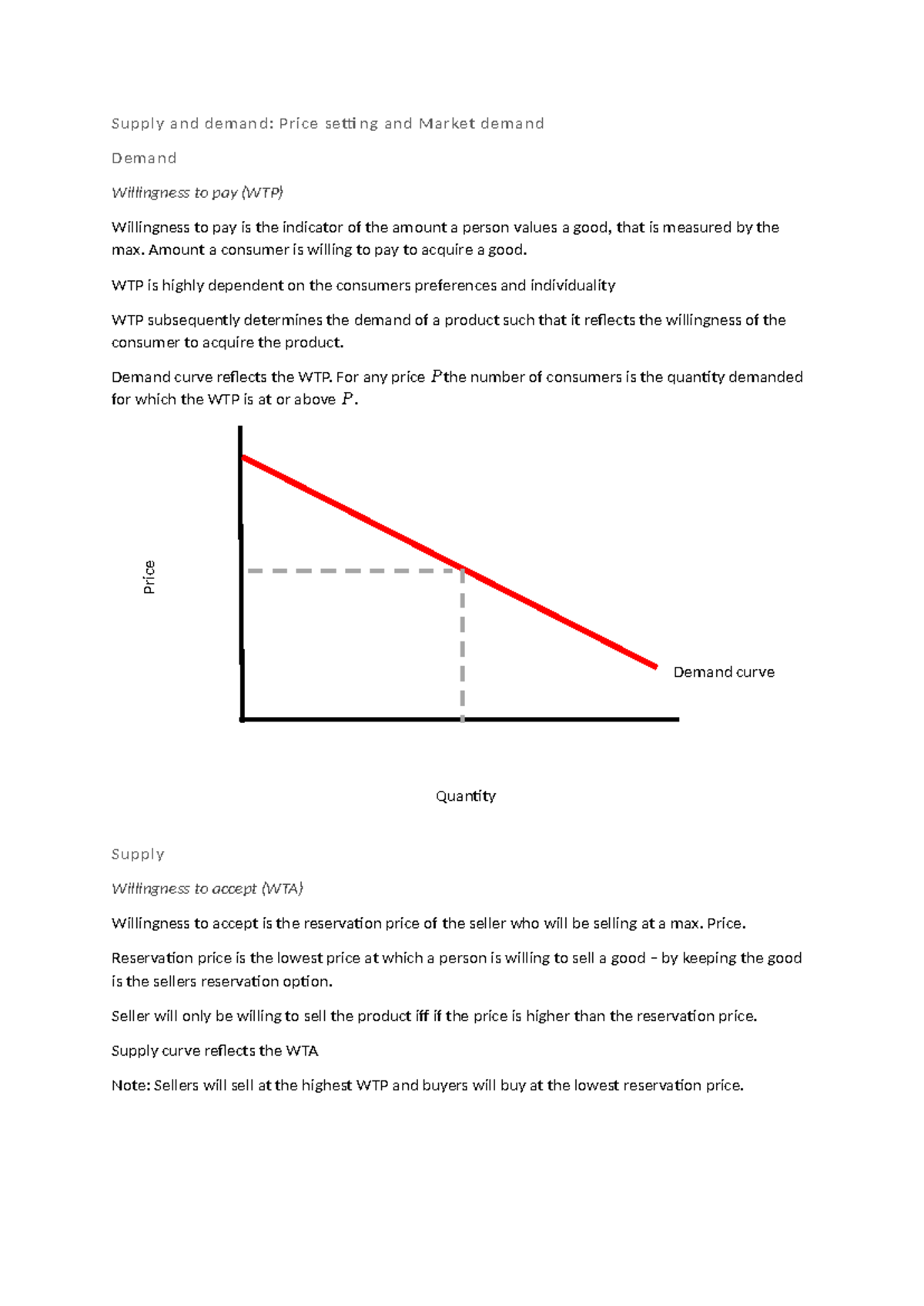Supply and demand (Unit 8) - Supply and demand: Price setti ng and ...