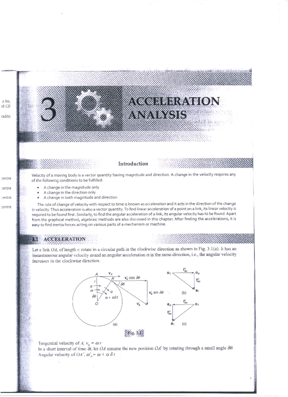 Acceleration-Analysis - Machine Design 2 - Studocu