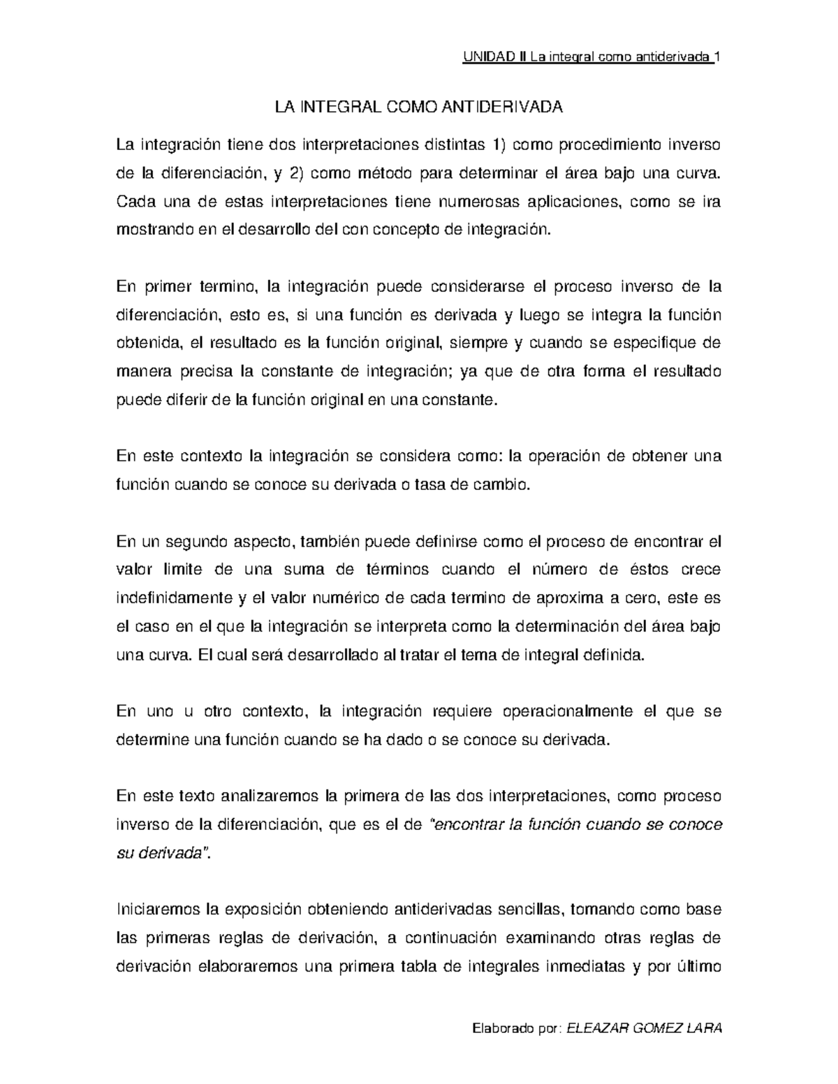 1. La antiderivada - Una forma sencilla de entender las integrales - LA ...