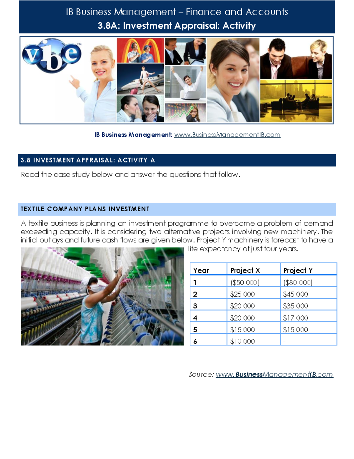 Ib business management - 3 - IB Business Management – Finance and ...