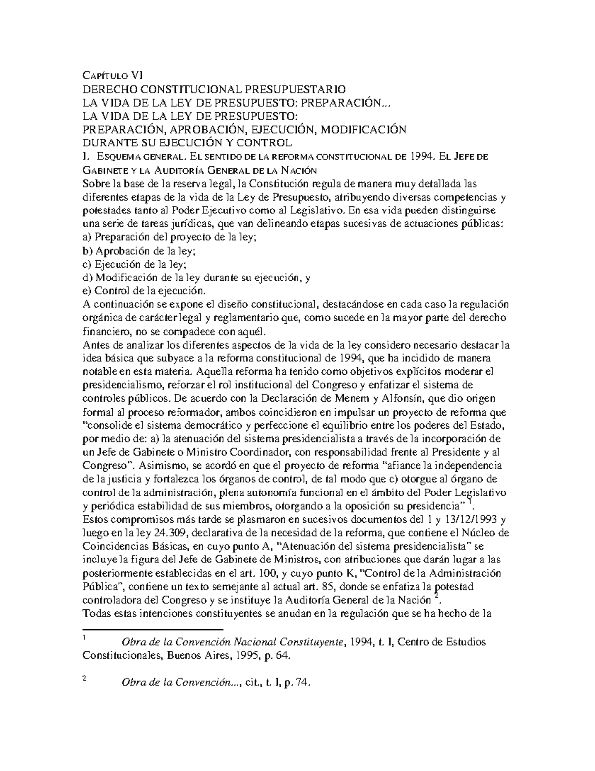 MANUAL CORTI CAP 6 - CAPÍTULO VI DERECHO CONSTITUCIONAL PRESUPUESTARIO LA VIDA DE LA LEY DE ...