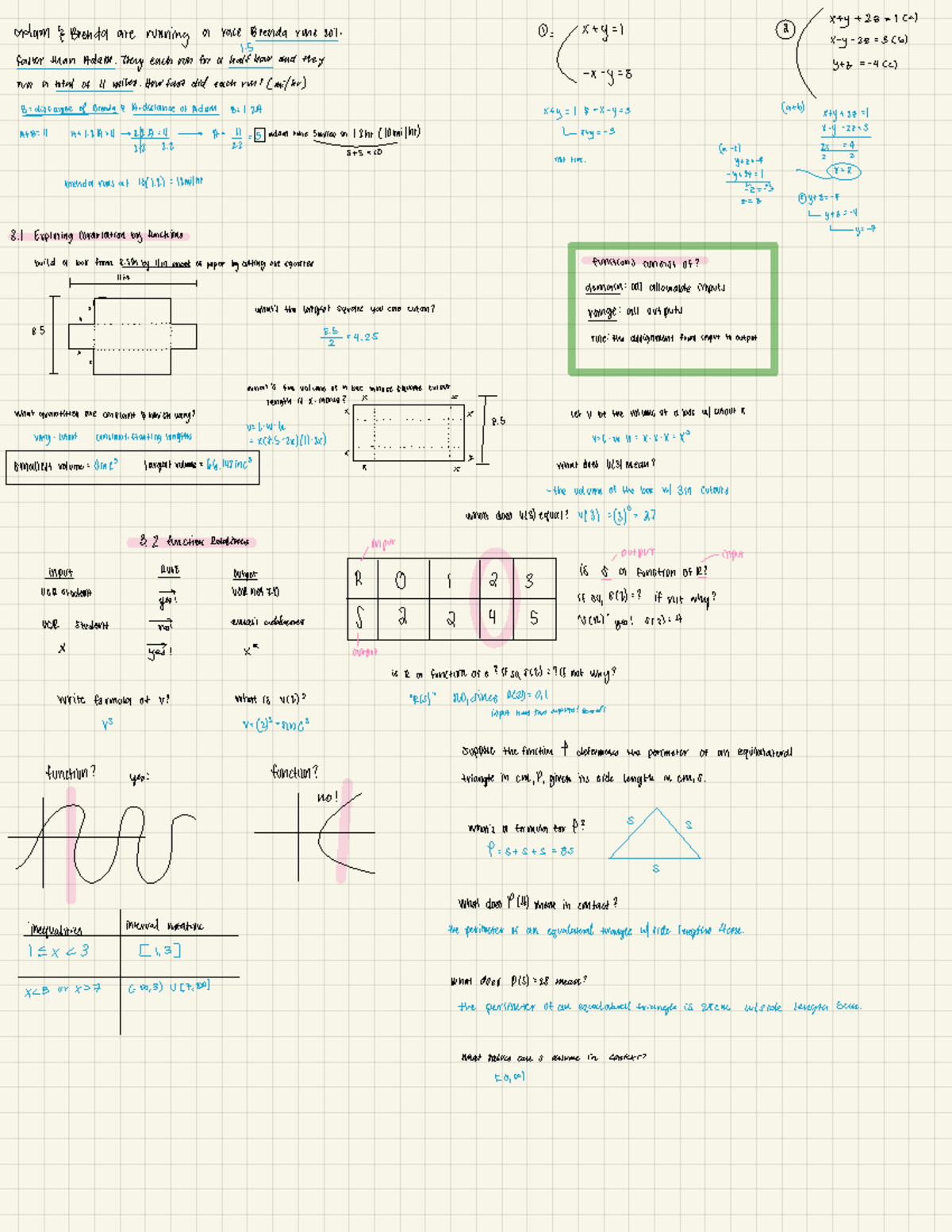 Math 3.1 lecture notes - ####### x + y + 2z = 1(a) adam'Brenda are ...