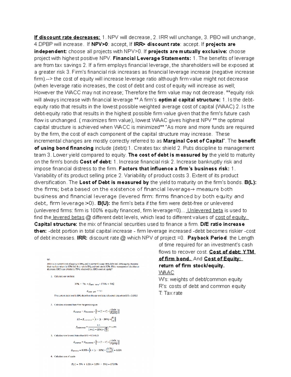 Finance 301 - Study Guide + Mandatory homework assignment - If discount ...