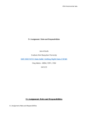 DAT 300 Module 5 Assignment Ashley Albright - DAT 300 Roles and ...