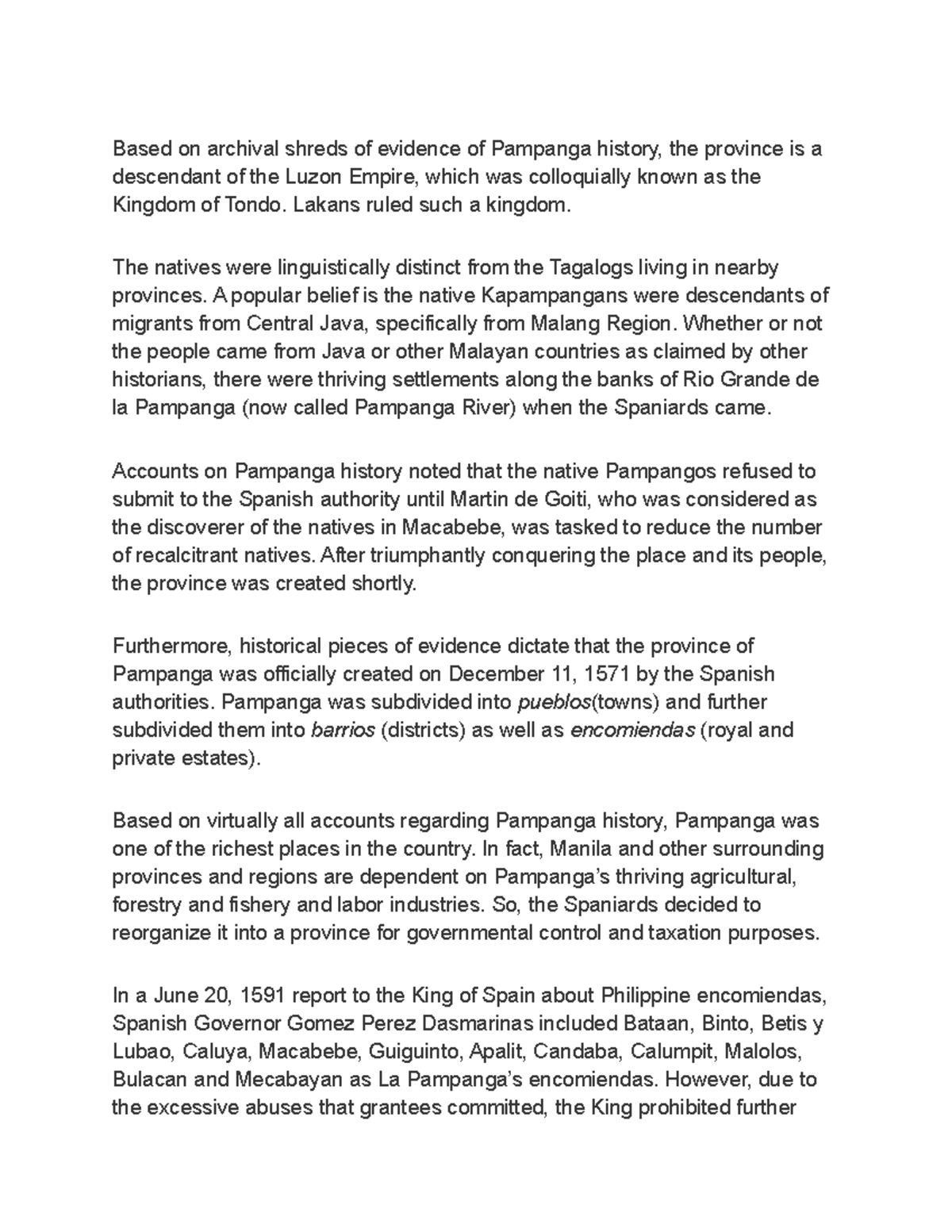 Based on archival shreds of evidence of Pampanga history - Lakans ruled ...