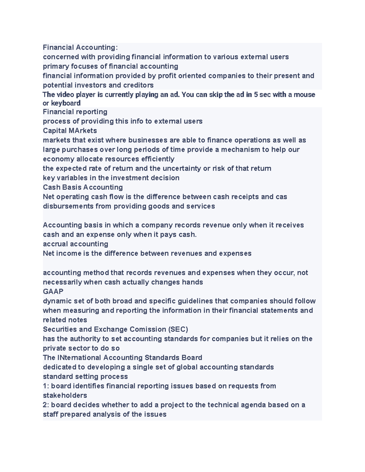 ACC223 - REVIEW HELP - Financial Accounting: concerned with providing ...
