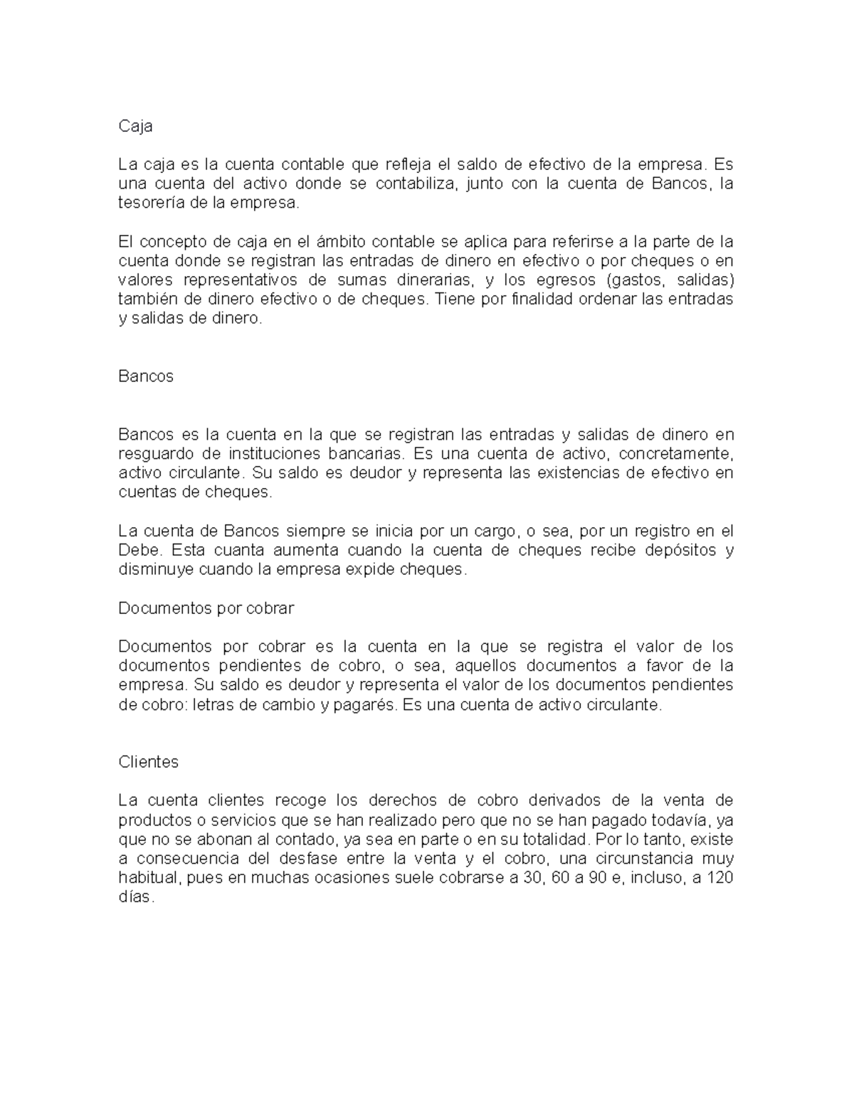 Cuentas de la contabilidad - Apuntes 2 - Caja La caja es la cuenta ...