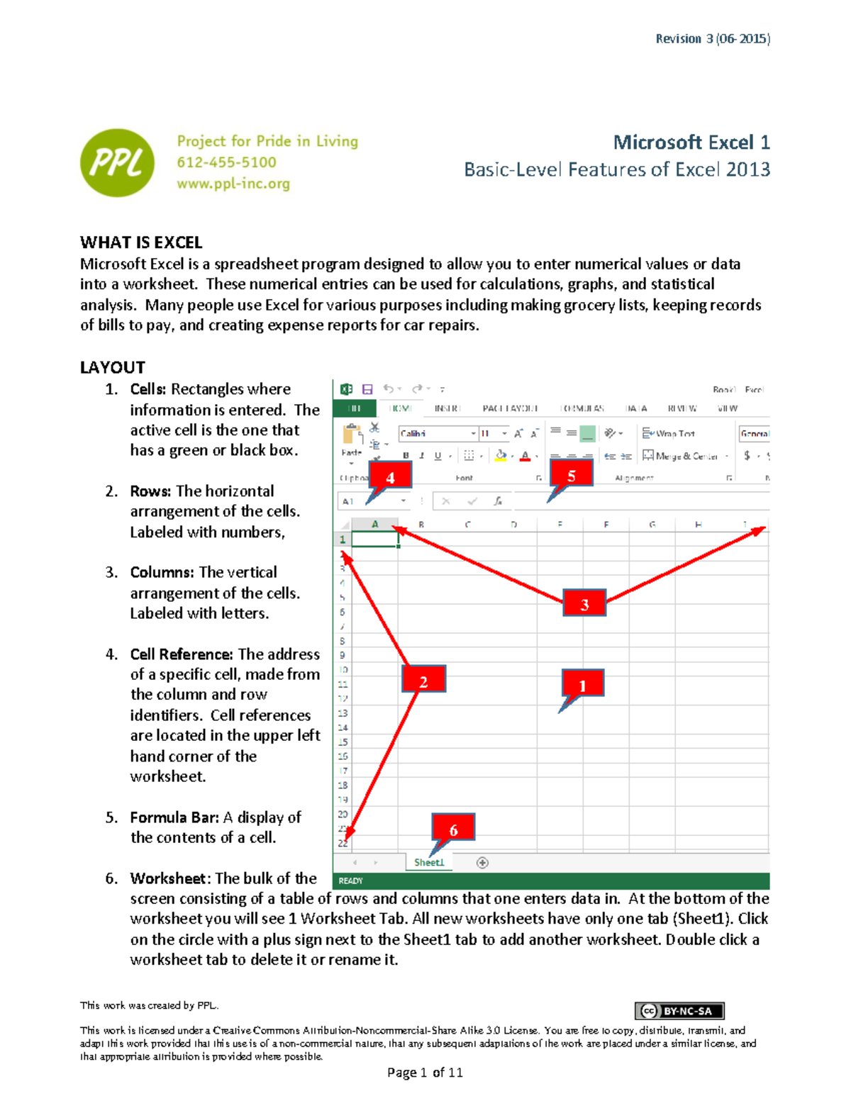 Basic Level Features of Excel 2013 - Revision 3 (06-2015) Microsoft ...