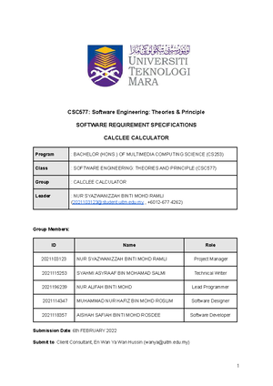 SDD-IEEE Template - GROUP PROJECT SRS - Software Design Description for ...
