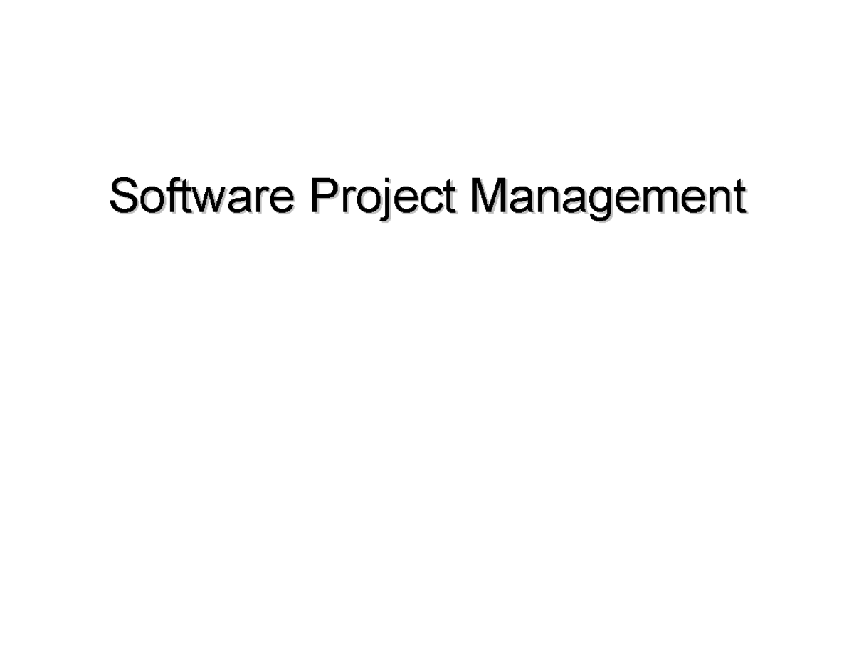 1intro - SPO - Software Project ManagementSoftware Project Management ...