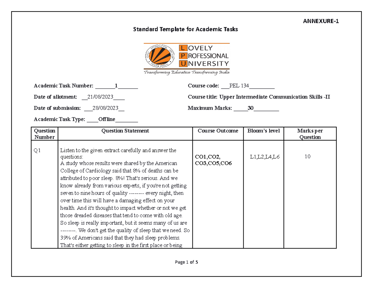 A1812920741 29811 17 2023 CA1Academic Task - Standard Template for ...